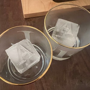 Custom Ice Mold, Letter Ice Cubes, Monogram Ice Mold, Personalized ...
