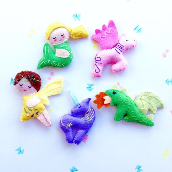 Mythical Creatures Set 1 Felt Animals Plush Sewing Pattern, PDF, SVG ...