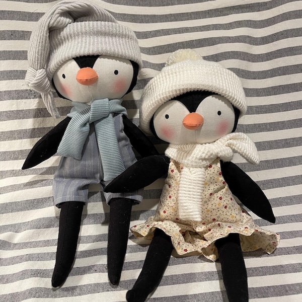 Penguin Doll Sewing Pattern Soft Toy Tutorial Easy Rag Doll Handmade - Etsy