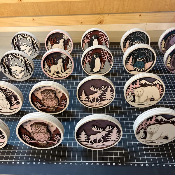 Winter Forest Animals SVG Bundle. Laser Cut File for Glowforge, Wolf ...