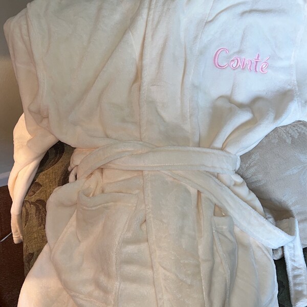 Custom Embroidered Robe, Personalized Robe, Embroidered Plush Robe ...