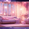 Vtuber Animated Background, Cozy Lofi Ambience Halloween Bedroom, Blue ...
