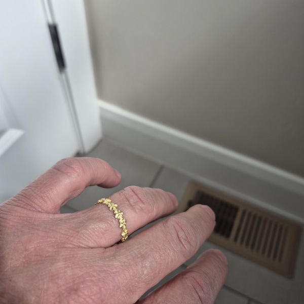 Gold Plumeria Flower Ring, Band Ring Lei Ring Gift, Gift for Her ...