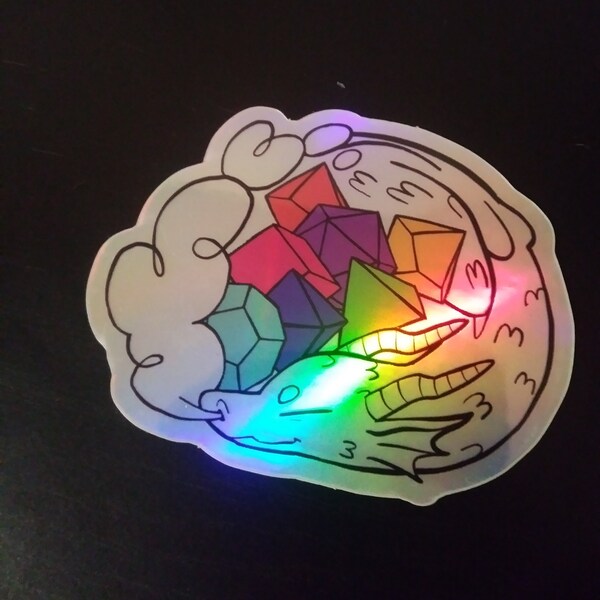 Dice Hoarder Holographic Sticker - Etsy