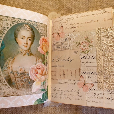 Rose Ledger Kit Pages and Tags Junk Journal Printable - Etsy