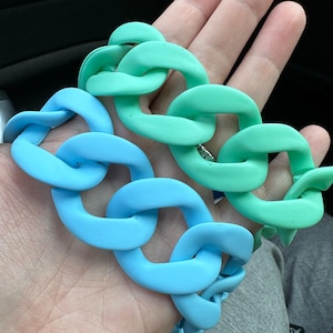 Plastic Link Chain,uv Plated ABS Plastic Curb Chain Link,flat Twist ...