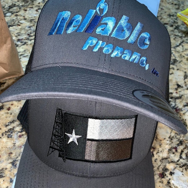 Texas Oilfield Flag Embroidered Hat, Oil Rig Baseball Cap, Roughneck ...