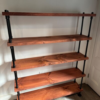 Industrial Bar Table, Farmhouse Breakfast Table With Drink Rail, Rustic ...