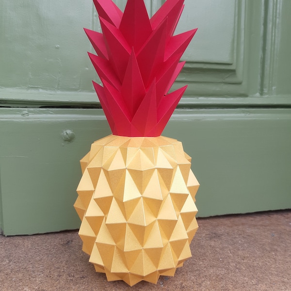 Ananas Low Poly Papercraft PDF Vorlage Lebensmittel - Etsy.de