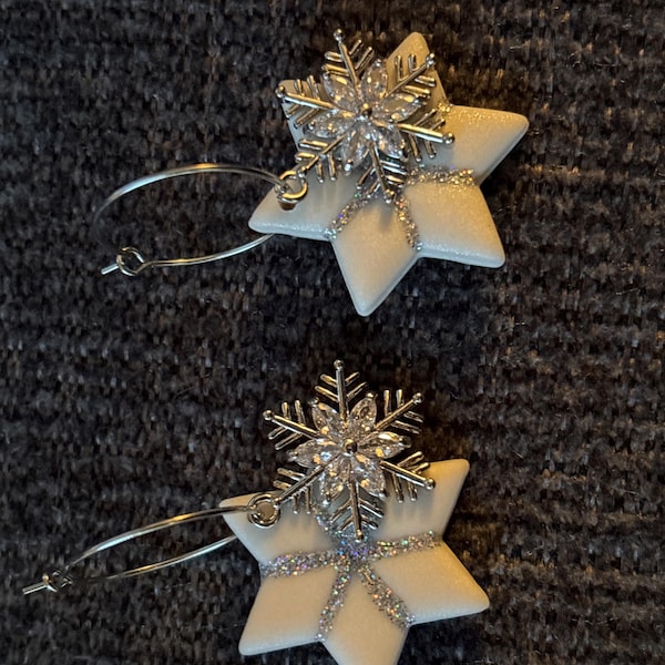 Handmade Clay HO HO Drop Earrings - Etsy
