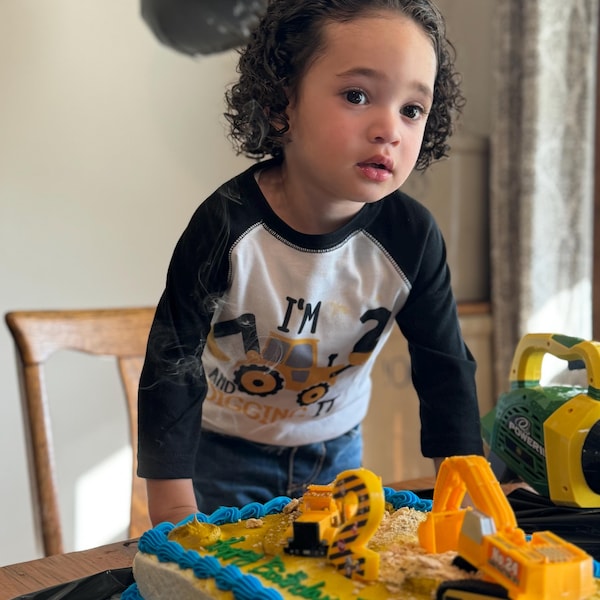 I'm 2 and Digging It Shirt, 2nd Birthday Boy Shirt, Turning Two Shirt ...