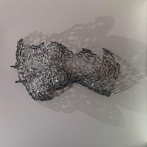 Modern Metal Sculptures of Male and Female Torso Industrial Art With ...