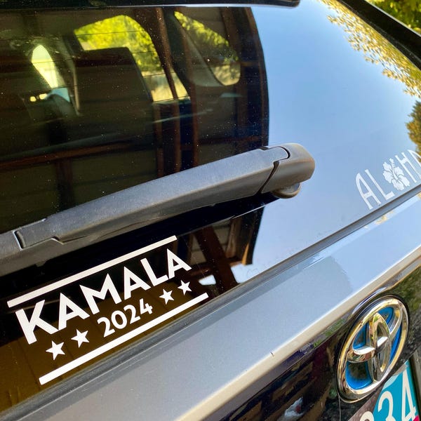 Kamala Harris 2024 Vinyl Window Decal / Sticker / Label - Harris Walz ...