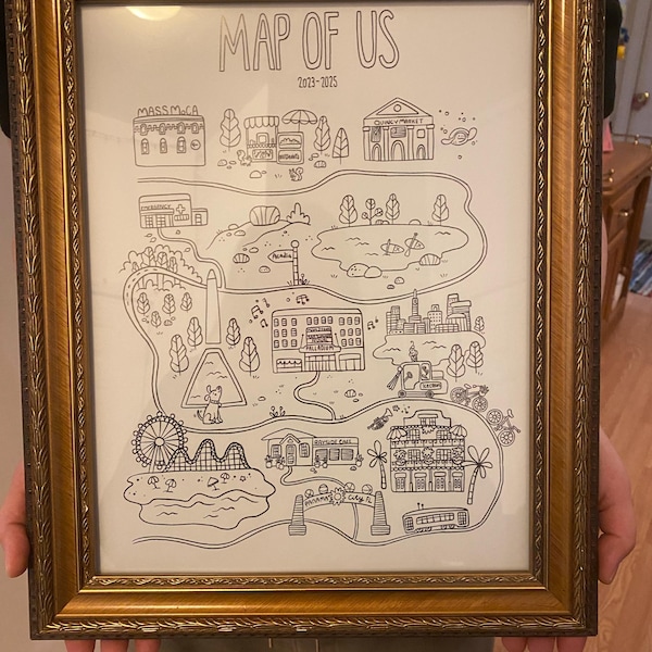 Custom-made Relationship Milestone Map - Etsy