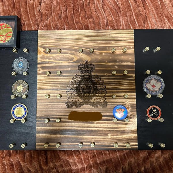 Challenge Coin Display | Thin Blue Line | Challenge Coin Holder ...