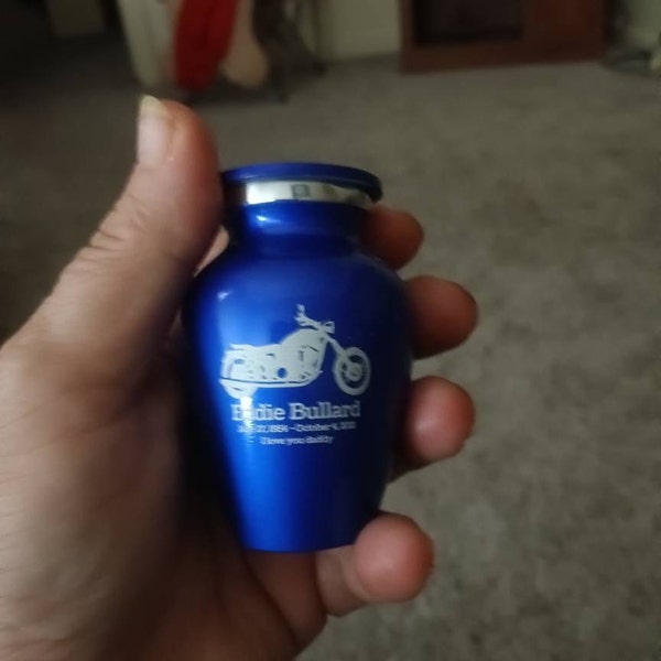 Motorcycle Keepsake Urn With Engraving - Etsy