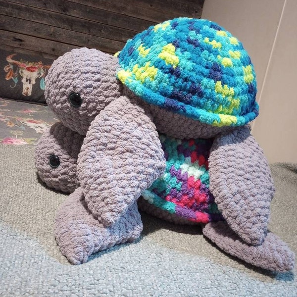 Crochet Jumbo Turtle Pattern PDF Download Small Child Beginner Friendly ...