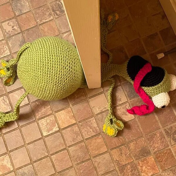 The Original Squashed Frog Door Stopper Amigurumi Instant Download PDF ...