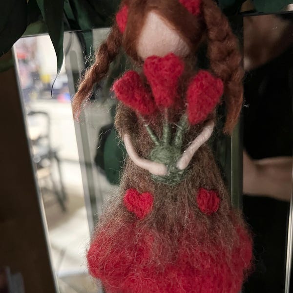 Needle Felt Witch With Her Little Witch With a Pumpkin, Halloween and ...