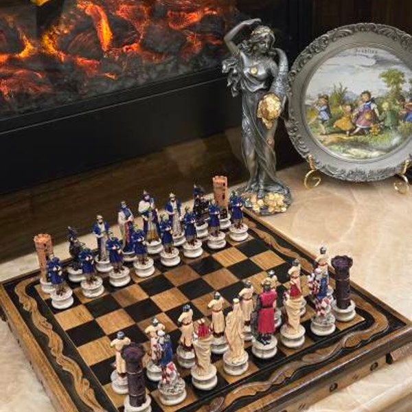 Knights Templar Chess Set Historical Game Chess Set Crusaders Chess ...