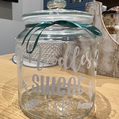 Personalised Sweet Jar, Treat Jar, Glass Sweet Jar, Daddys Sweet Jar ...