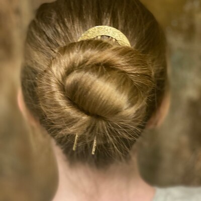 Elidi Hair Pin Brass Simple Hair Pin Hair Pins Brass Hair Pin Hammered ...