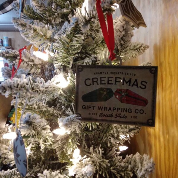 Creepmas Dark Christmas Tree Ornaments, Gothic, Spooky Christmas Decor ...