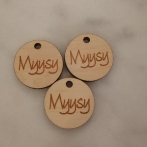 Circle Tags Custom Tags Wood Tags Personalized Small Tags Small Wooden ...
