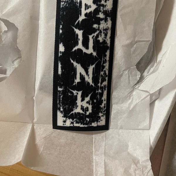 Psycho Creepy Word Crust Punk Grunge Style Iron on DIY Printed Canvas ...