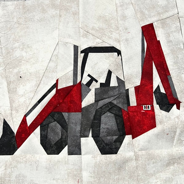 Backhoe Construction Tractor Paper Pieced Quilt Block Pattern - Etsy