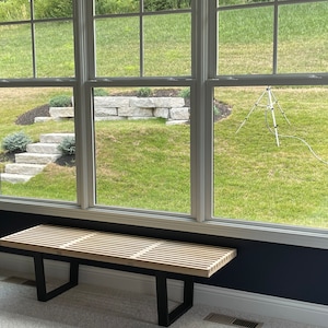 Short Nelson Bench in Ultra-matte Black. Entryway Bench, Mudroom Bench ...