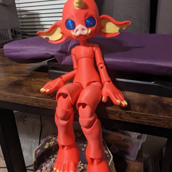 Inky the Mushroom Drider 3D Printable STL Set Download Ball Jointed DIY ...