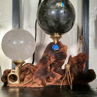 Handmade Sphere Stand Made Out of Texas Deiftwood Coated With Lacquer ...