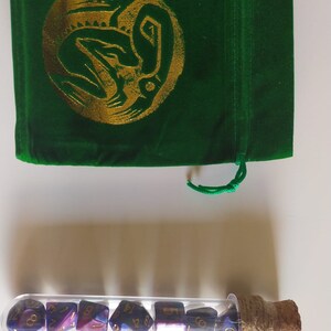 RPG Dice Potion Bag With Fantasy Dice Potion Flask Set: Black - Etsy