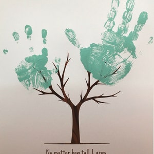 No Matter How Tall I Grow / Tree Handprint Hands Art Craft / Fathers ...