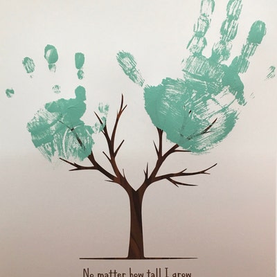 No Matter How Tall I Grow / Tree Handprint Hands Art Craft / Fathers ...