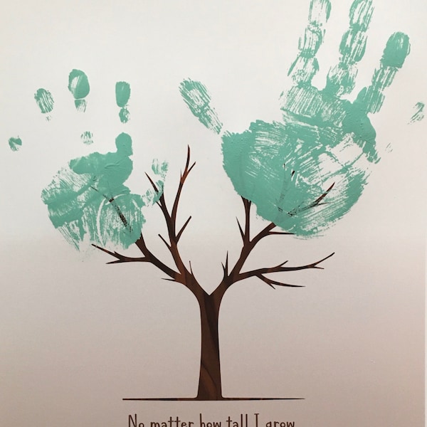 No Matter How Tall I Grow / Tree Handprint Hands Art Craft / Fathers ...