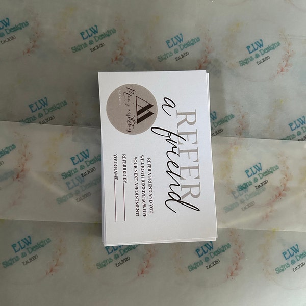 Logo Refer a Friend Loyalty Cards for Small Businesses - Printed ...