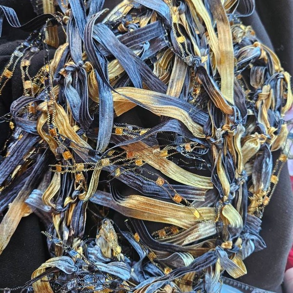 Denim Scarf, Blue Denim Scarf, Scarf Necklace, Denim Scarf Jewelry ...