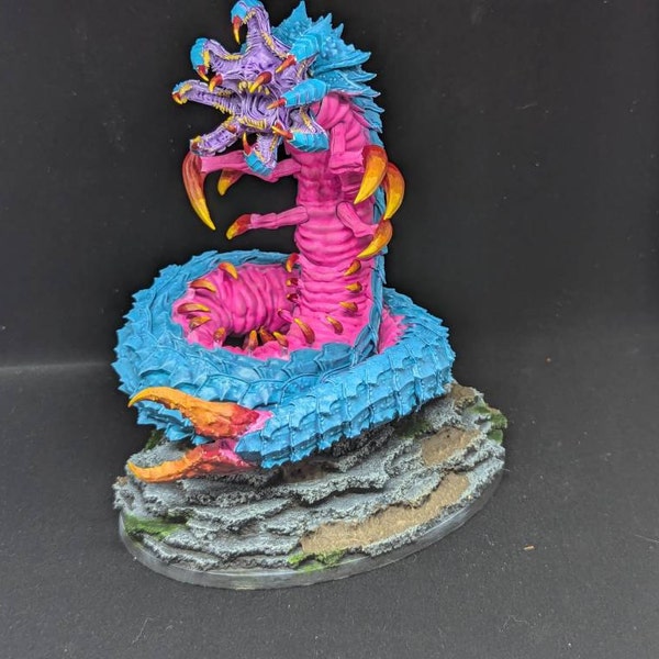 Coiled Creepworm (fits 100mm+ Bases / 2-pack Option) | Miniature ...