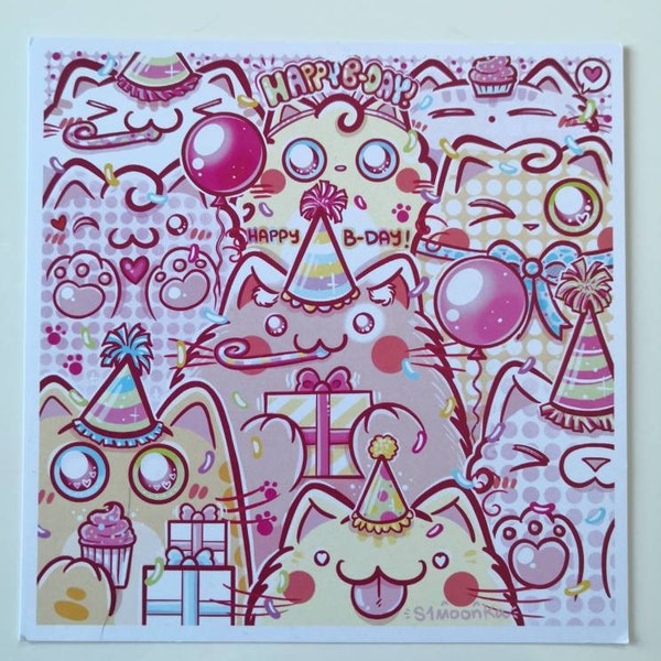 Bunch of Gingerbread Cats Art Print | Cute Art Prints | Cat ...