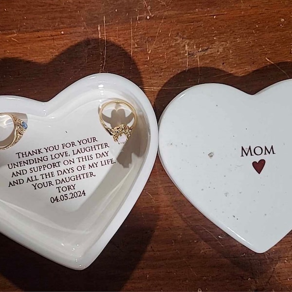 Mom Wedding Gift, Mother of the Bride Gift - Personalized Heart Box ...