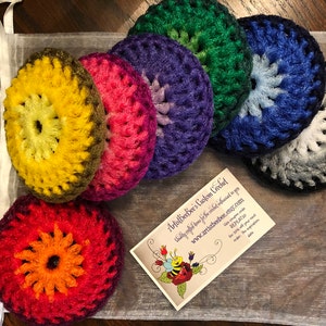 Crochet Nylon Dish Scrubbies Set of 8 Pastel Collection Pot Scrubber - Etsy