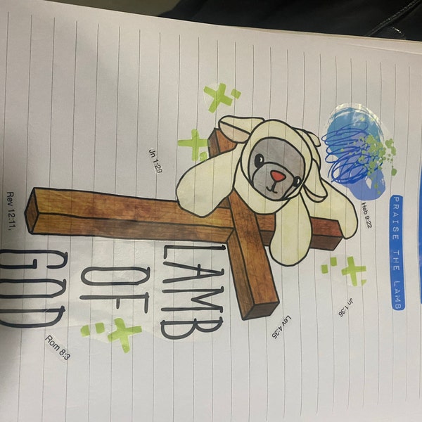 Behold the Lamb, Lamb of God, Bible Journaling, Traceable, Printable ...