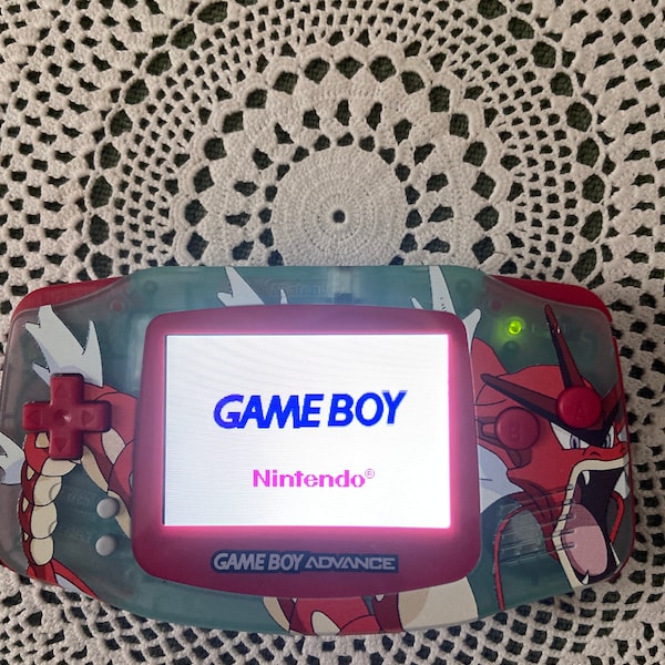 Pokemon Shiny Red Gyarados Custom Nintendo Gameboy Advance Shell ...