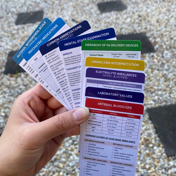 Blood Gas Analysis, Nurse Reference Card, Blood Gas Badge Buddy, ABG ...