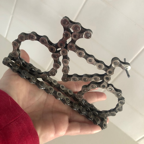 Upcycled Bike Chain 3D Bike Sculpture - Etsy