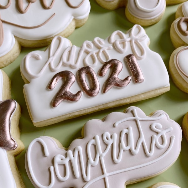 Class of or Graduation Year Cookie Cutter and Fondant Cutter and Clay ...