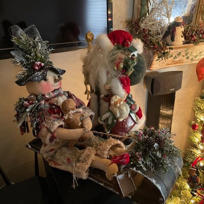 Primitive Bunny Rabbit-folk Art Bunny-irish Bunny-plush Bunny-vintage ...