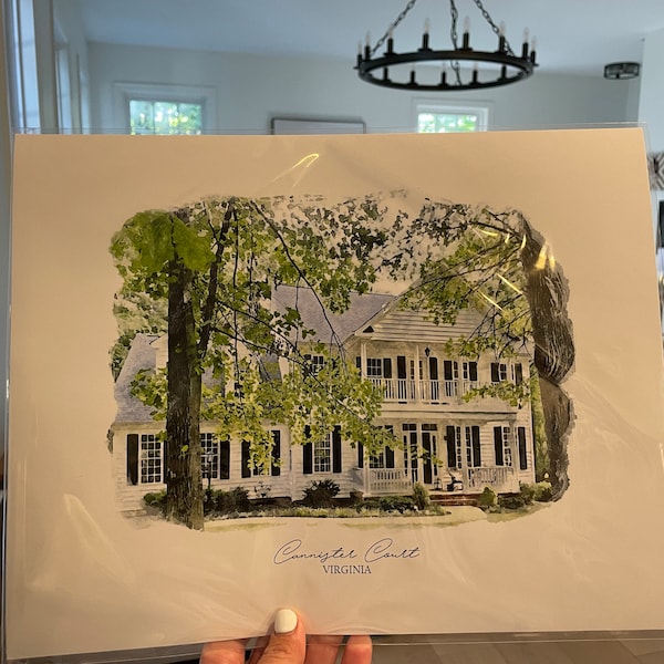 Custom Home Portrait,first Home,realtor Gift,home Portrait,house ...